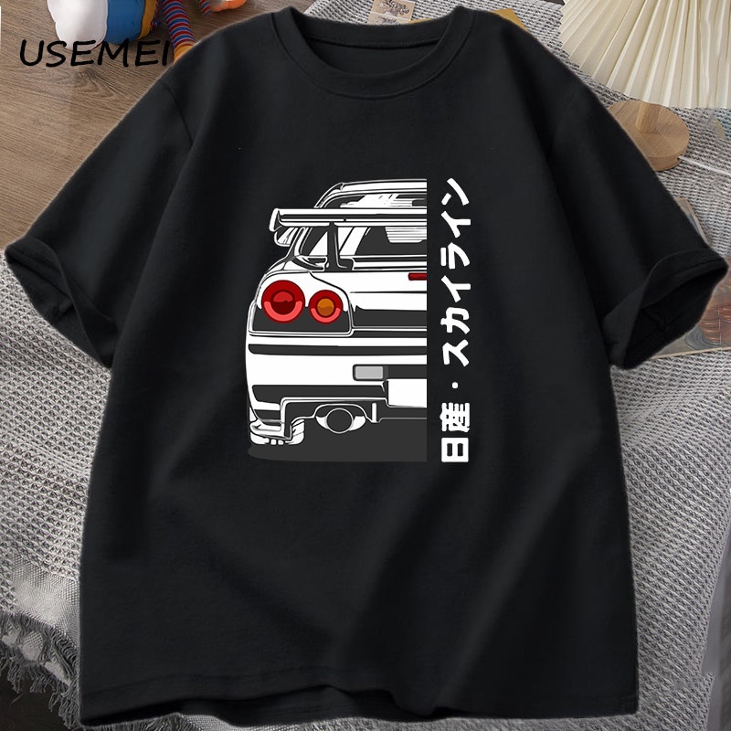Men's Large T-shirt Nissan Skyline R34 GTR Jdm T Shirt Anime Initial D ...