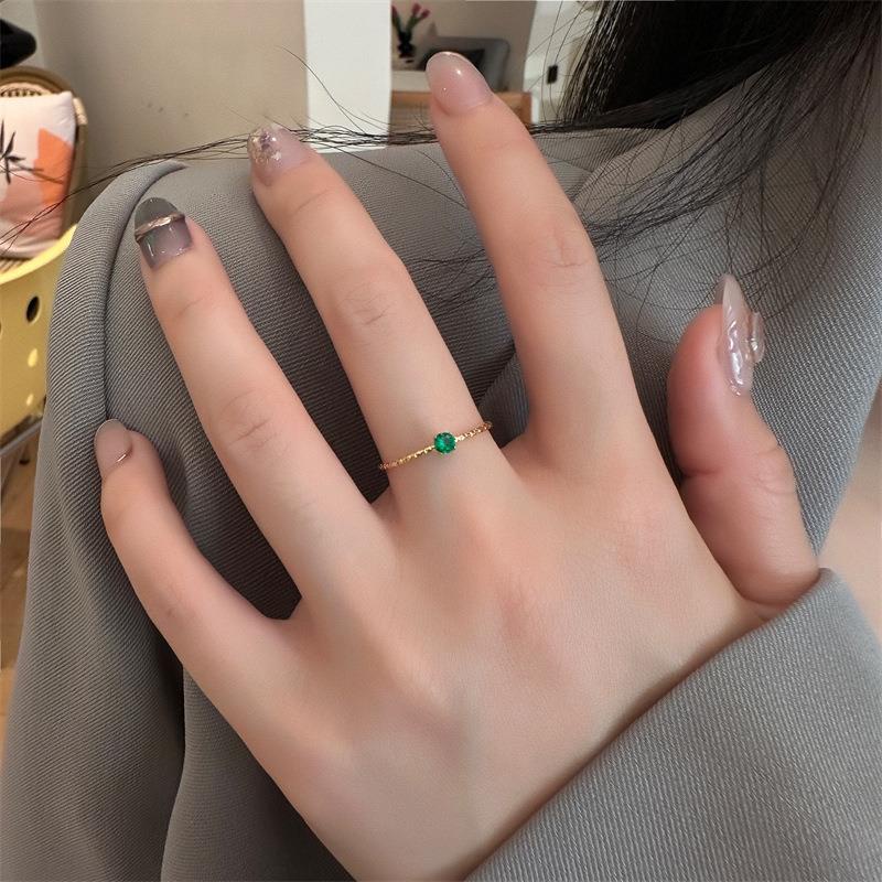 Very Fine Flashing Batch Flower Line Titanium Steel Ring Fine Diamond ...