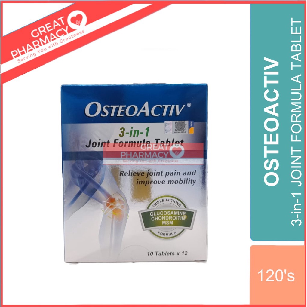 OSTEOACTIV 3in1 Joint Formula 10 Tablets x 12 (New Packaging) | Shopee ...