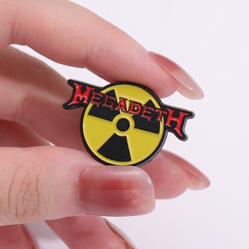 Cartoon Danger Symbols Enamel Pins Warning Logo Brooches Lapel Badges ...