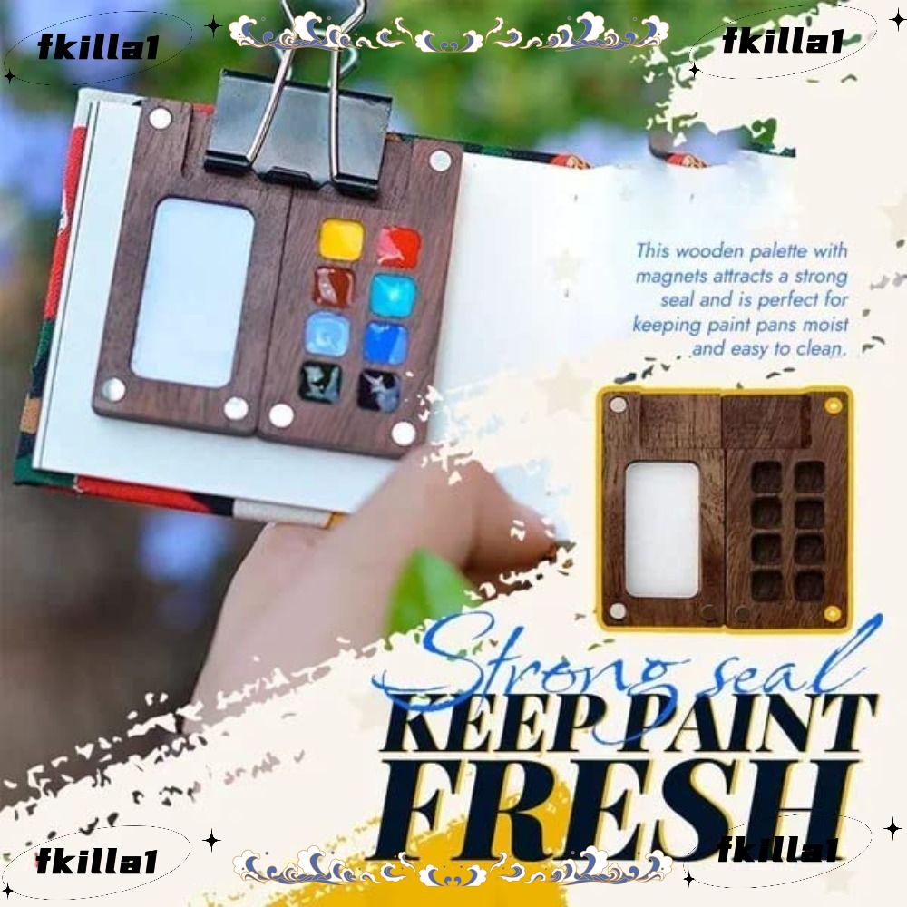 FKILA Color Mixing Box New Design Handmade Portable Paint Palette Black ...