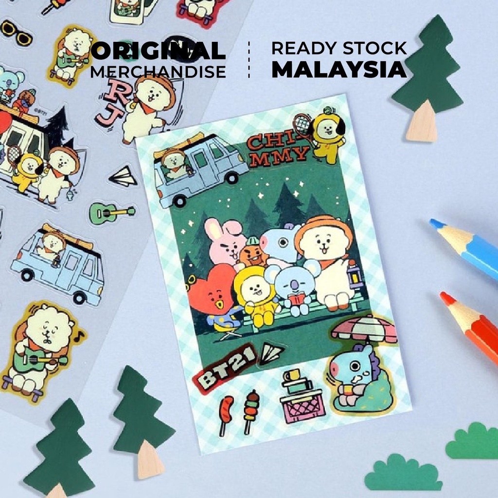 [OFFICIAL] BT21 In The Forest Clear Sticker BTS BT21 TinyTAN BangTan Kpop Merch | Shopee Malaysia