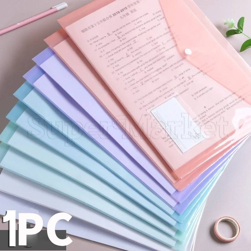 A4 Transparent Document Bags A4 Large Capacity Student Storage File ...