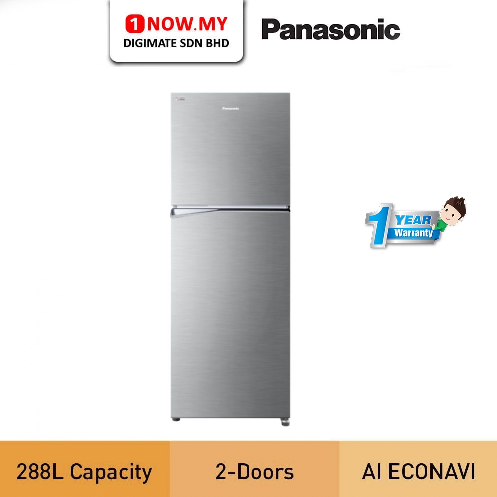 PANASONIC 325L Inverter 2-Door Top Freezer Refrigerator NR-TV341BPSM ...