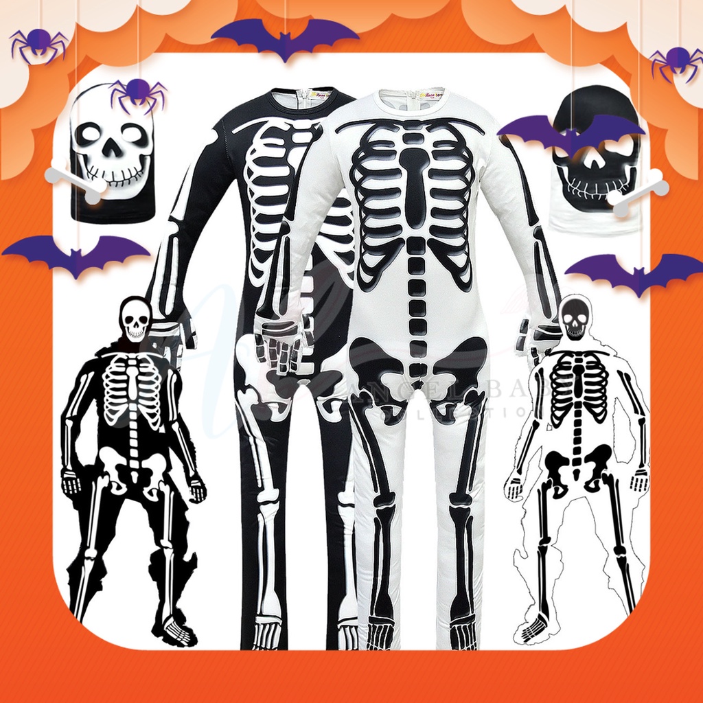 Angel Baby Kids Teenage Skeleton Skull Jumpsuit Costumes Cosplay ...