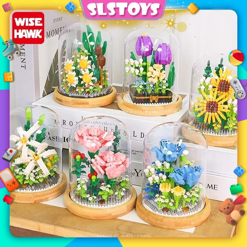 Wise Hawk Eternal Flower Transparent Cover Bouquet Flowers Gift ...