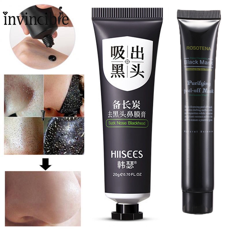 Bamboo Charcoal Peeling Off Black Mask Blackhead Remover Suction Face ...