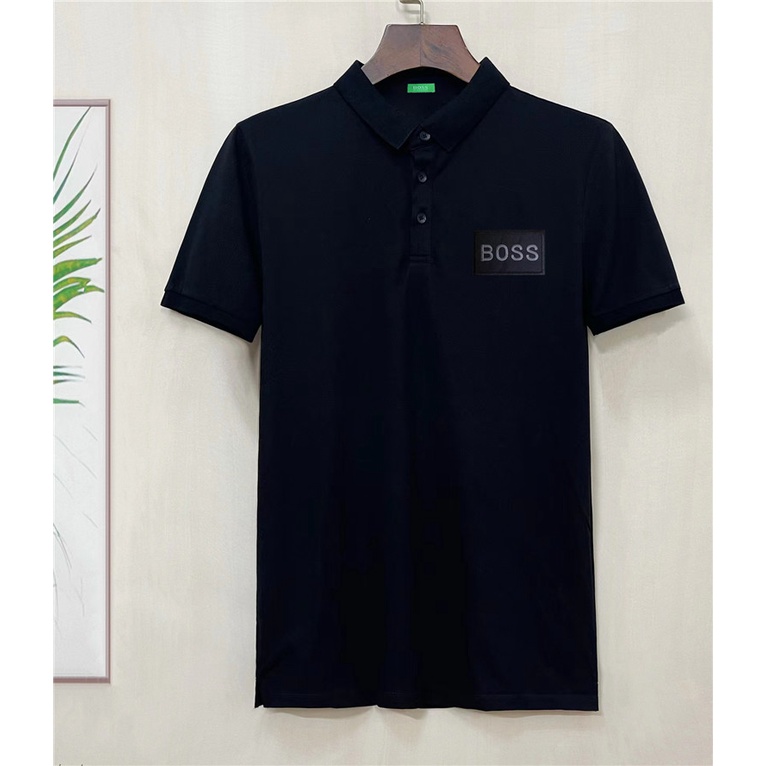 B0SS Menswear's new short-sleeved monogram-embroidered cotton polo ...
