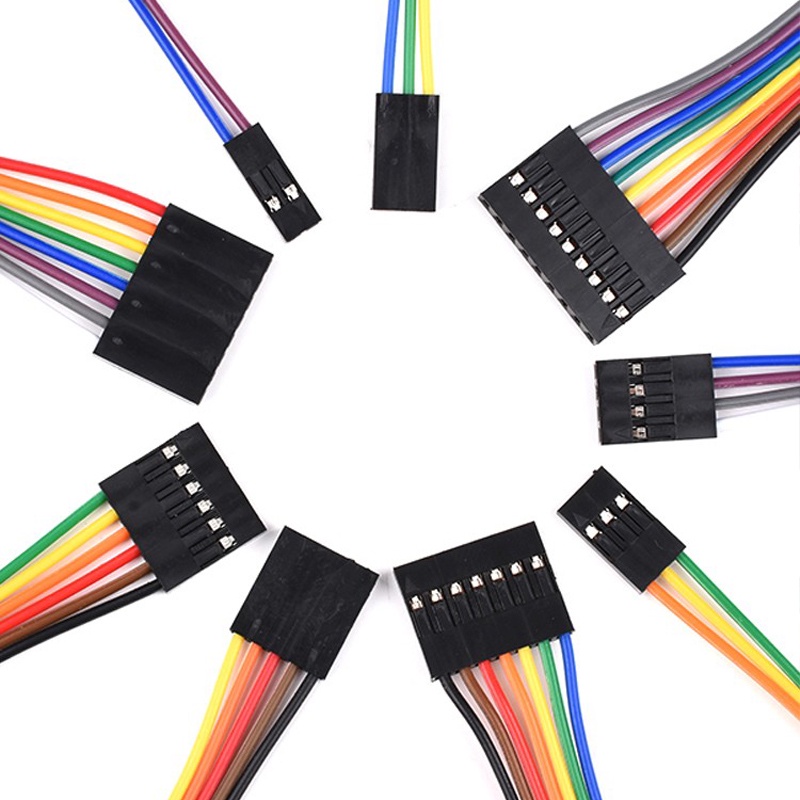 5PCS 2.54MM Dupont Line Female To Female 1P 2 3 4 5 6 7 8 9 10 Pin ...