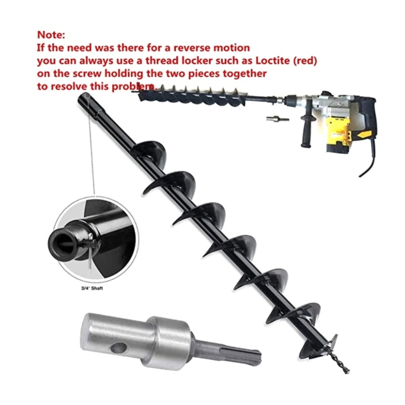XI Drill Bit for Earth Auger Head Bit SDS Auger Drill Arbor Earth Drill ...