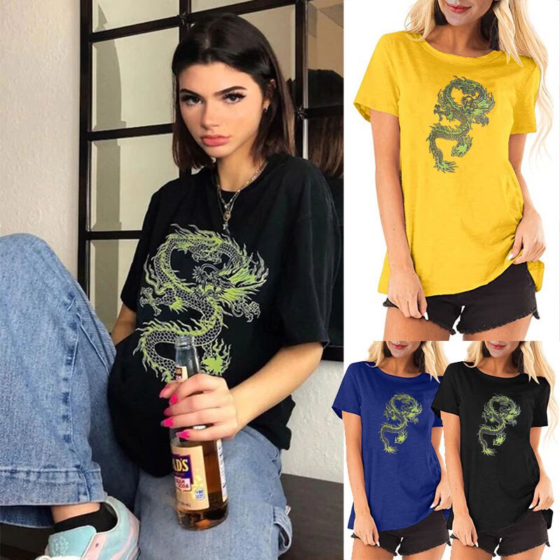 Gangsta& 39; In A Dress Japanese Dragon T Shirt Aesthetic Green-Dragon ...