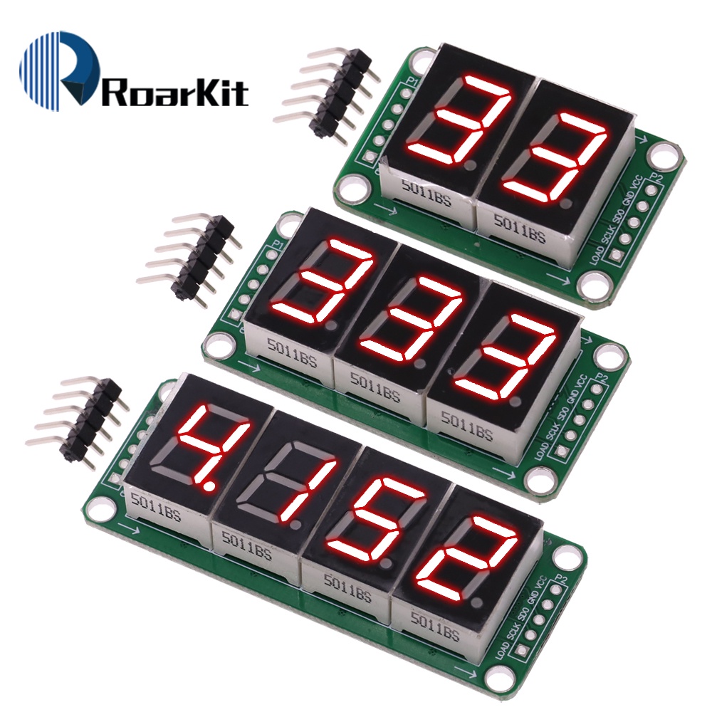 Red Digital Tube Module 74HC595 Static Drive 2 3 4 Segment LED Display ...