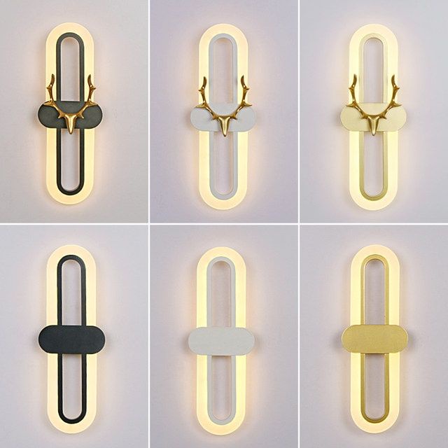 Three-color wall lamp bedside lamp bedroom wall lamp Nordic simple wall ...