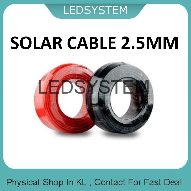 Solar Cable DC Wire Wayar Cable 2.5mm² PV Photovoltaic Wire Tinned ...