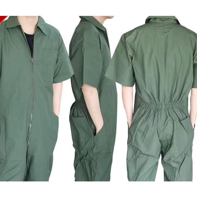 Summer Safe Jumpsuit Short Sleeve Work Safety Overall Workwear Cotton ...