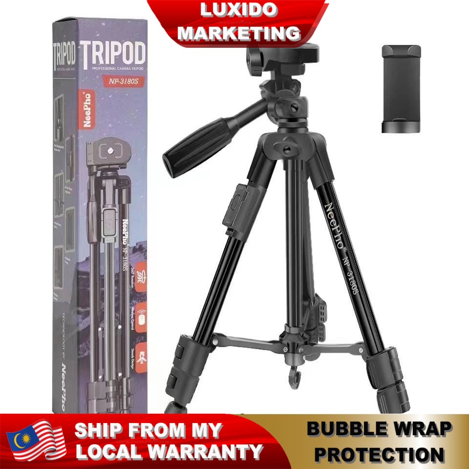 NeePho Tripod NP-3180s with Bluetooth Remote Tripod Live Self Timer ...
