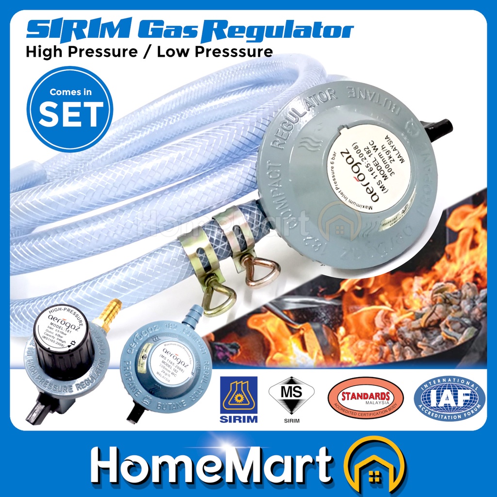 SIRIM Safety Gas Regulator Low Pressure / High Pressure Kepala Gas ...