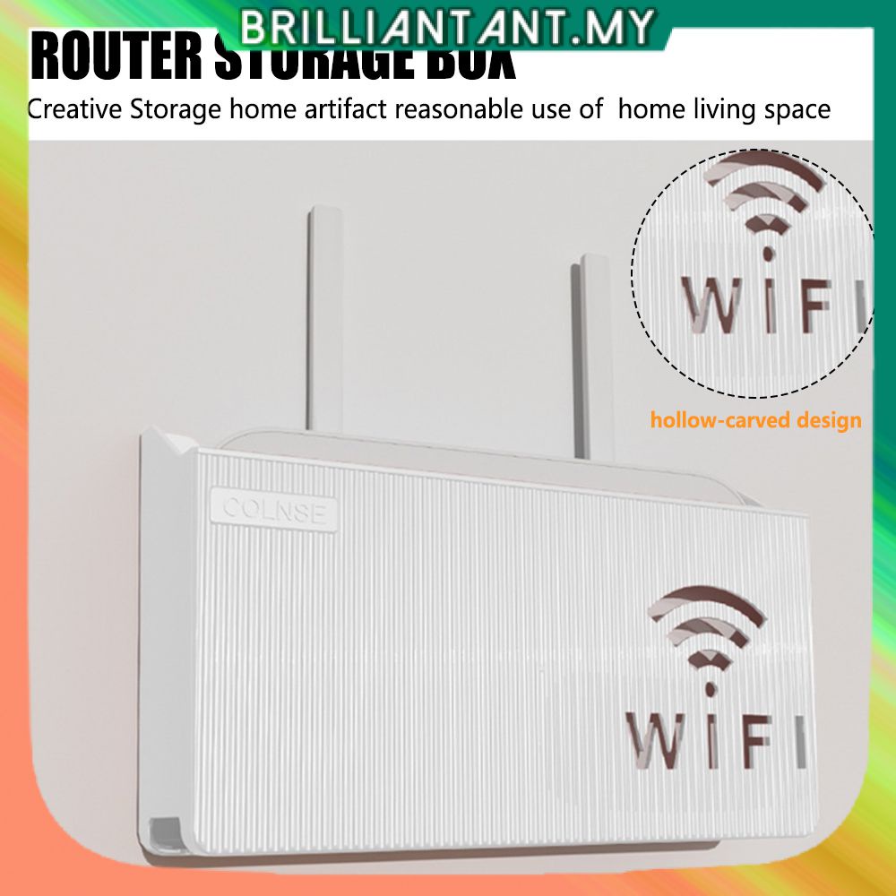Wifi Shelf Set-top Box Rack Tv Router Bracket Storage Box Wall-mounted ...