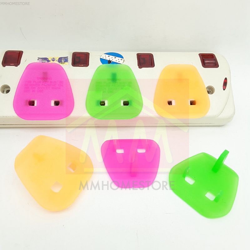 🔥Ready Stock🔥3pcs Multi-Colour Plastic Safety Plug Key 2 Pin Converter ...