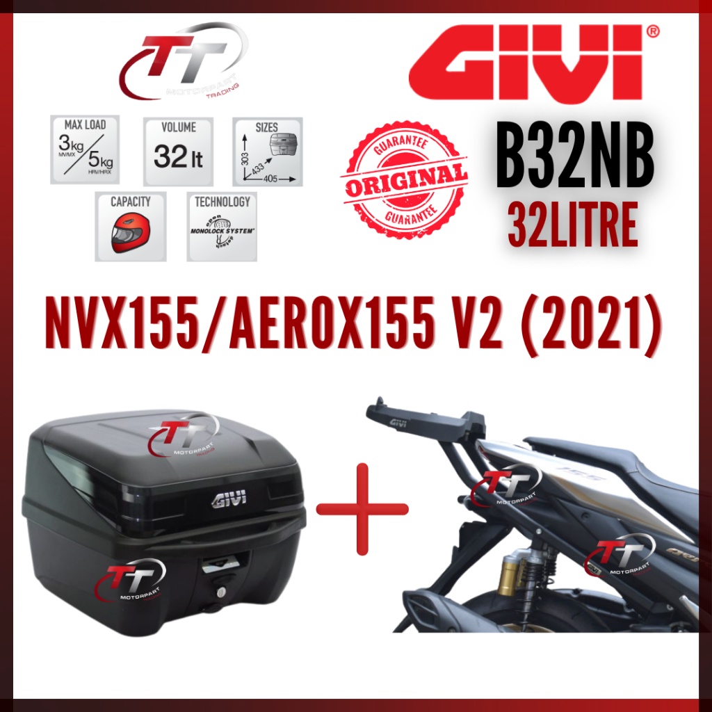 NVX155 V2 (2021) AEROX155 NVX 155 AEROX GIVI SRX SPECIAL MONO RACK ...