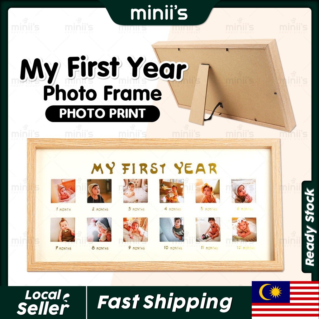 MINIIS PARTY My First Year Photo Frame 宝宝相框 Baby First Year Photo Frame ...