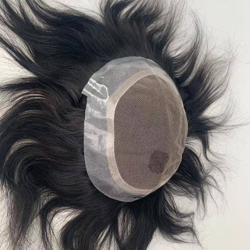 Transparent Pu With Lace Toupee Human Hair Toupee Men Toupee Male Wig ...