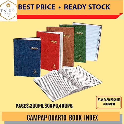 CAMPAP QUARTO INDEX BOOK / INDEX SQUARE BOOK | Shopee Malaysia