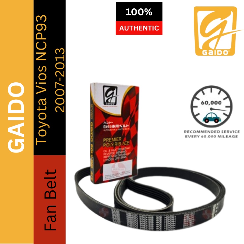 4PK1220 Gaido Fan Belt Toyota Vios NCP93 Air Cond Alternator Power ...
