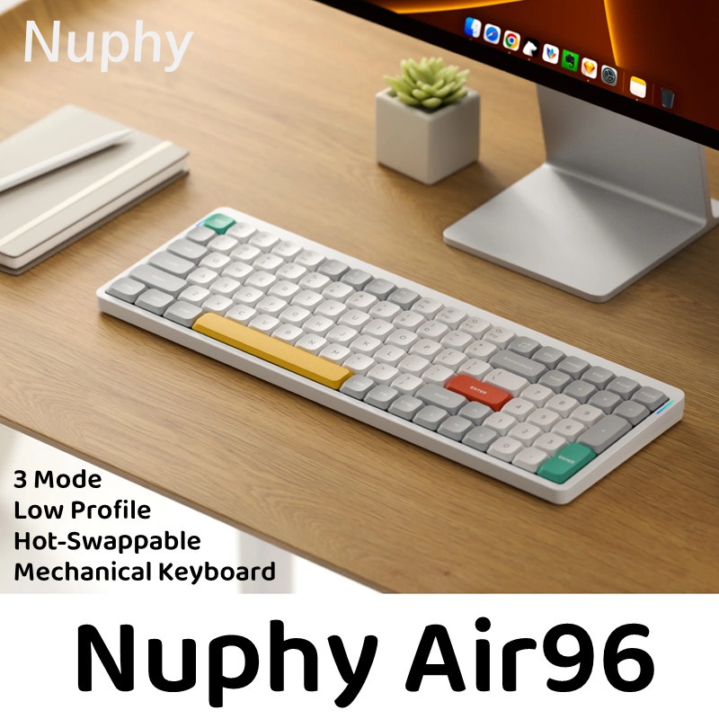 Nuphy Air96 Bluetooth 2.4g Wireless 96% Mechanical Keyboard Low Profile ...
