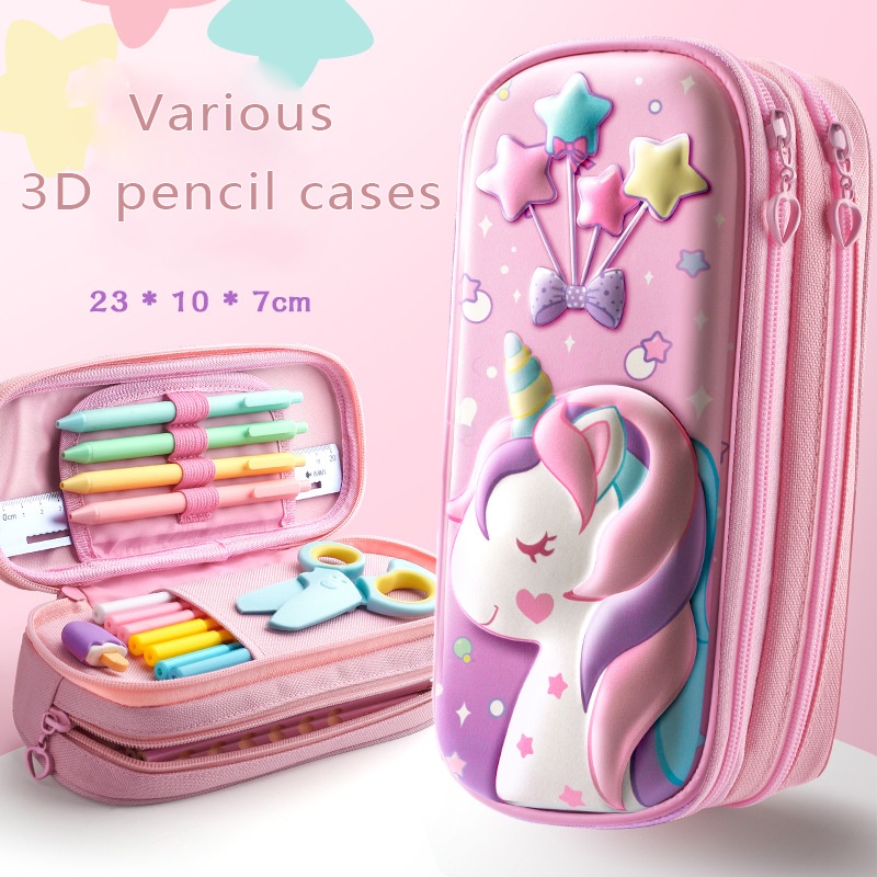 3D Pencil Case Cute Pencil Box Pouch EVA Large Capacity Pen Holder Cute ...