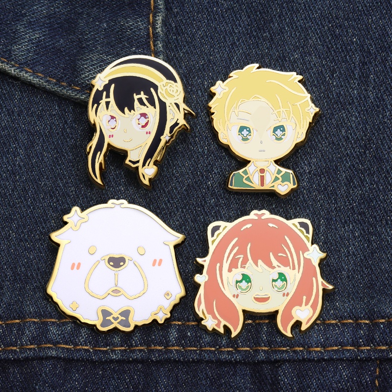 SPY×FAMILY Hard Enamel Pin Cartoon Anya Forger Yor Forger Brooch Cute ...