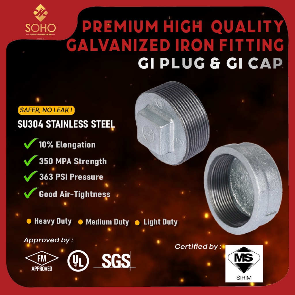 LOJI Gi Plug Gi Water Pipe Elbow Socket Stainless Steel Valve Socket ...