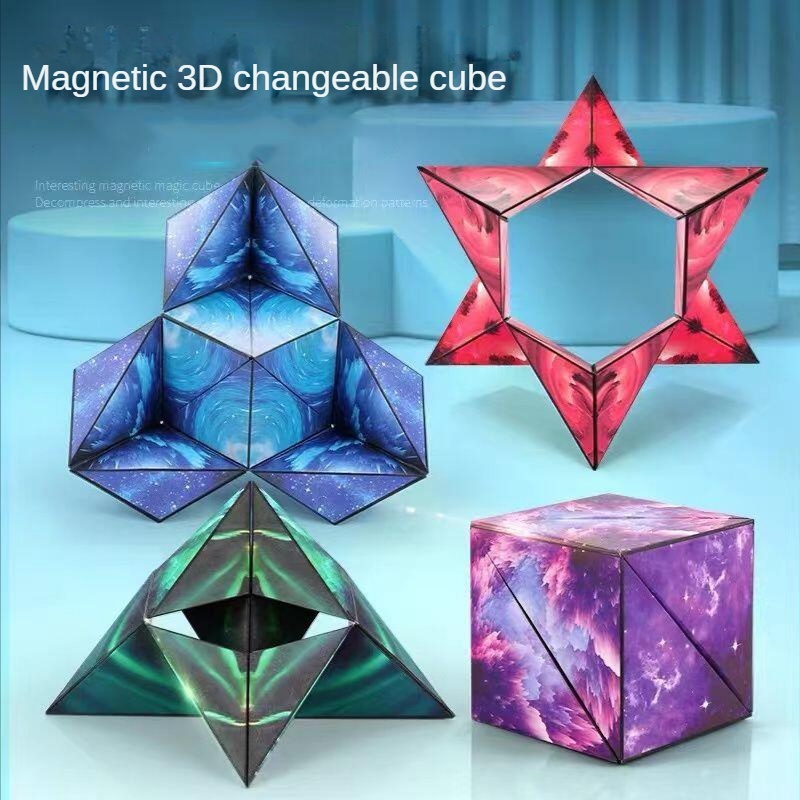 Funny Variety Geometric Changeable Magnetic Magic Anti Stress 3D Hand ...