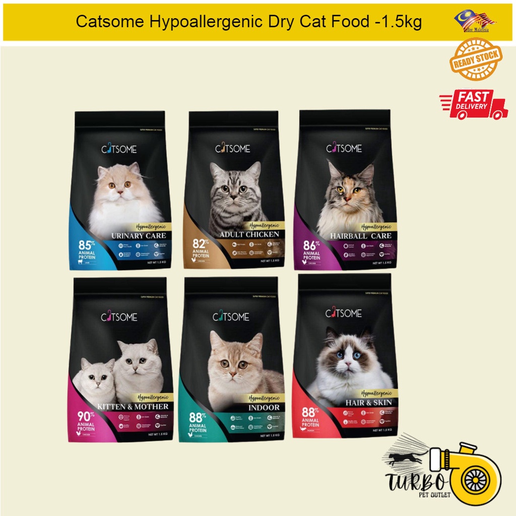 CatSome Hypoallergenic Dry Cat Food-1.5kg | Shopee Malaysia