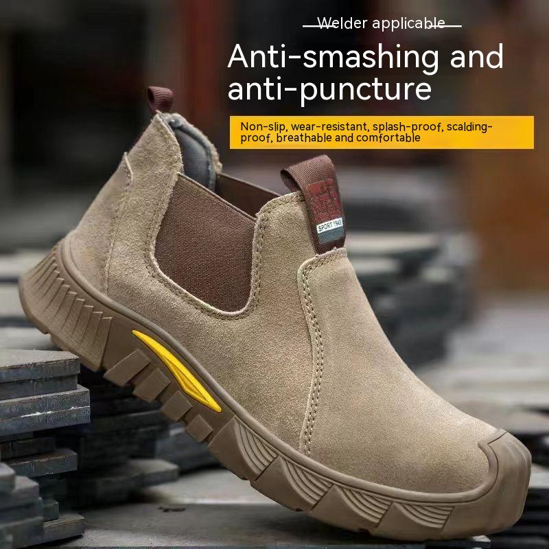 Safety Boots Men's Safety Shoes Anti-smashing Steel Toe-toe-toe Anti ...