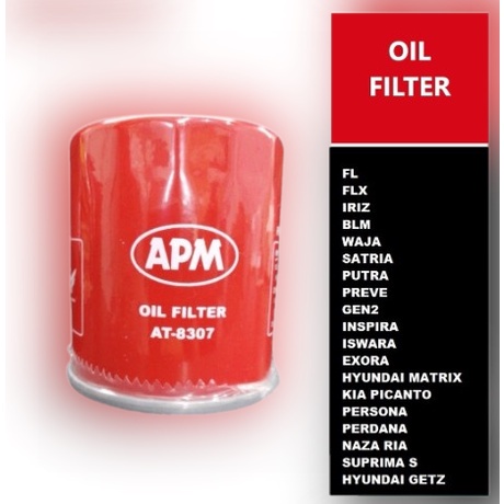 (100% ORIGINAL) APM Proton Oil Filter WIRA WAJA GEN2 PERSONA ISWARA BLM ...
