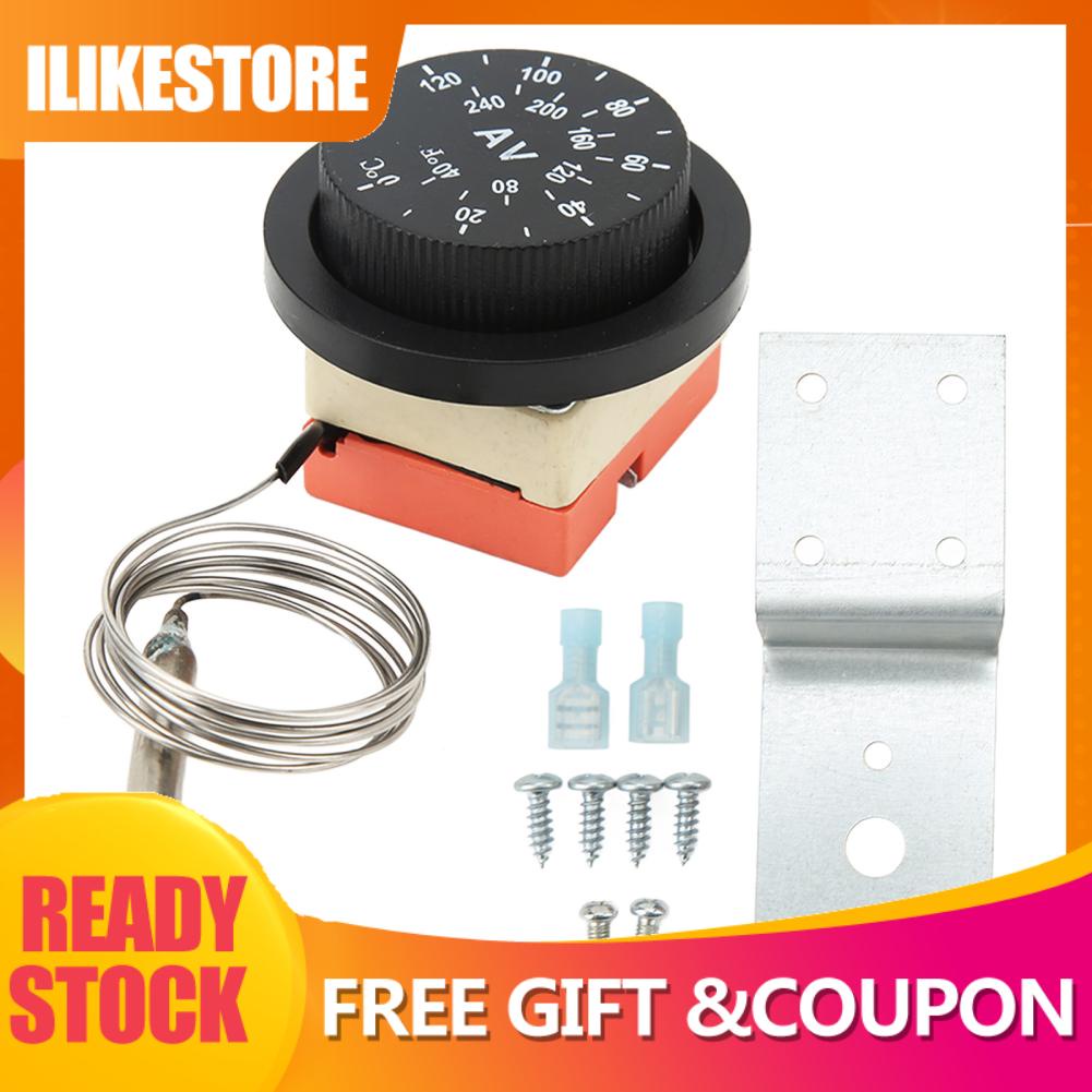 Ilikestore Adjustable Electric Fan Thermostat Switch 3 Pin 0-120°C ...