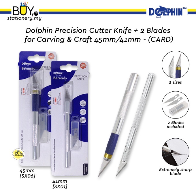 Dolphin Precision Cutter Knife Pen Knife Blade + 2 Blades for Carving ...