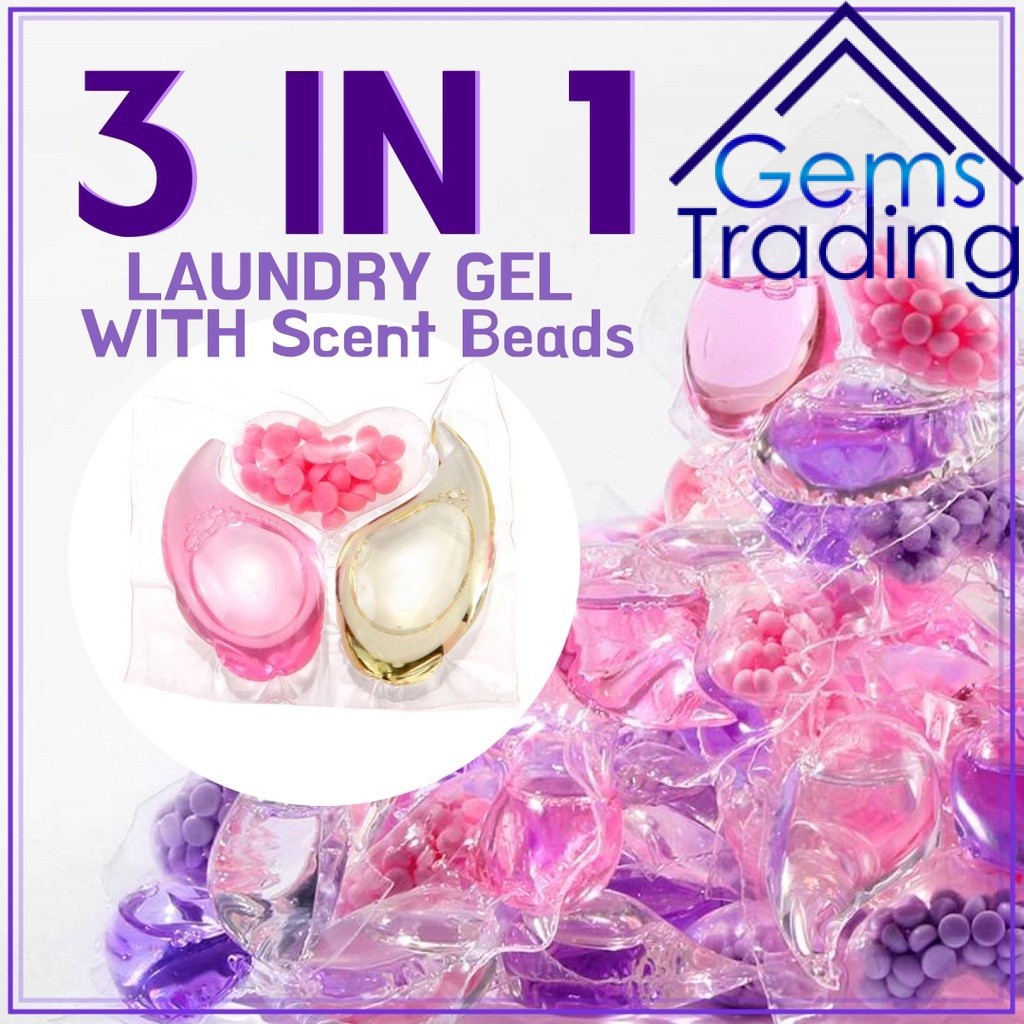 (1 PCS) Laundry Gel With Scent Beads 3 IN 1 Concentrate Detergent ...