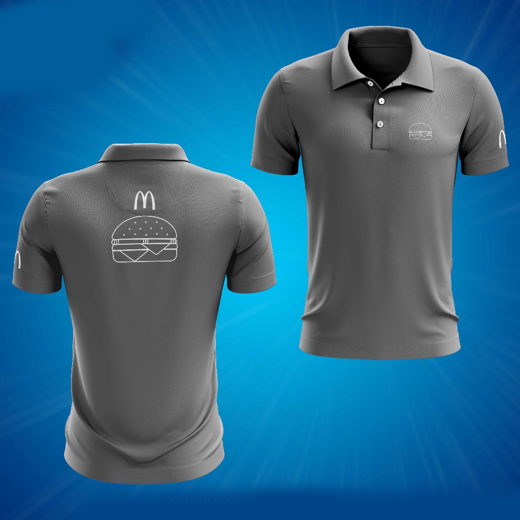 24JAM SHIP SULAM NEW LOGO McDONALDS CREW TSHIRT BAJU BARU CREW McD MEN ...