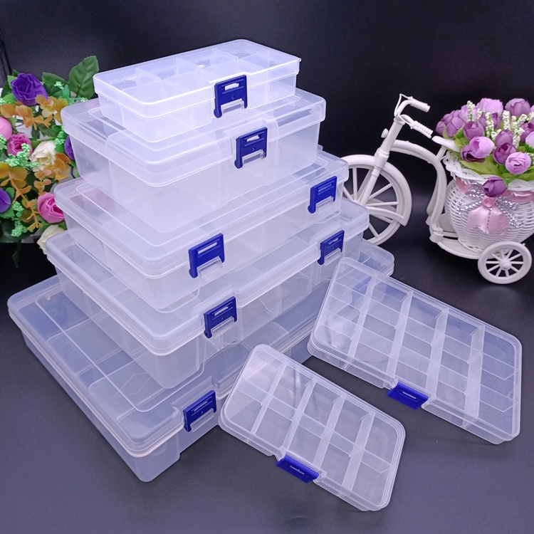 Transparent Plastic Storage Jewelry Box Empty Storage Box Container for ...