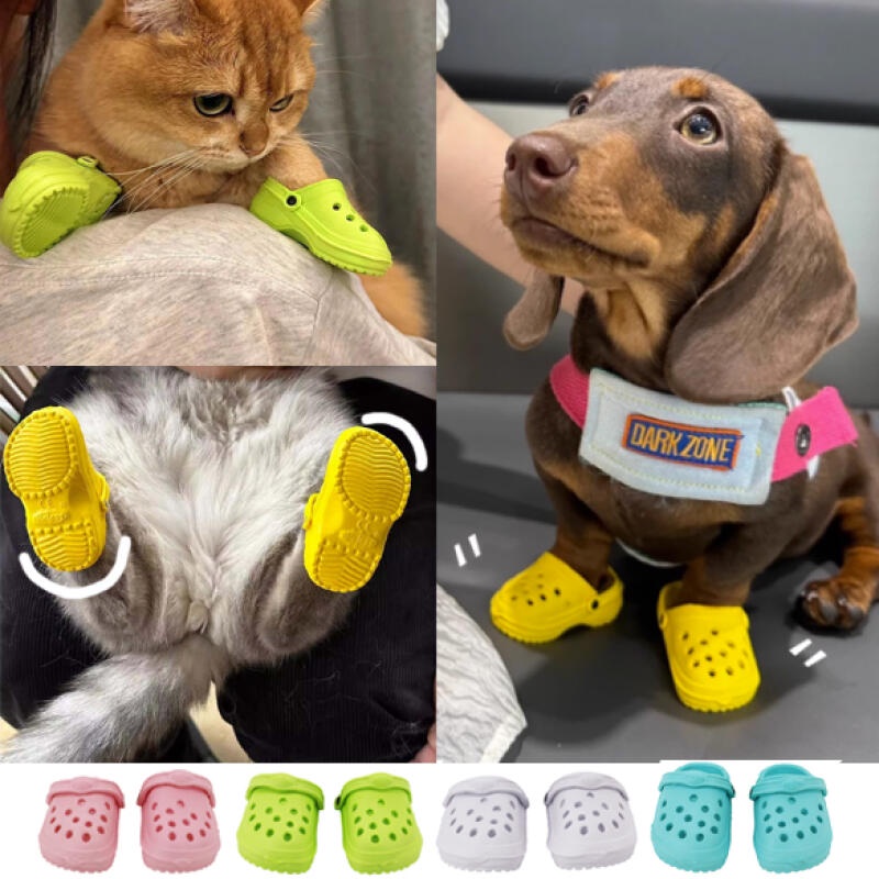 Tiktok Dog Thickened Hole Shoes Wear-resistant Breathable Pet Cat Shoes ...