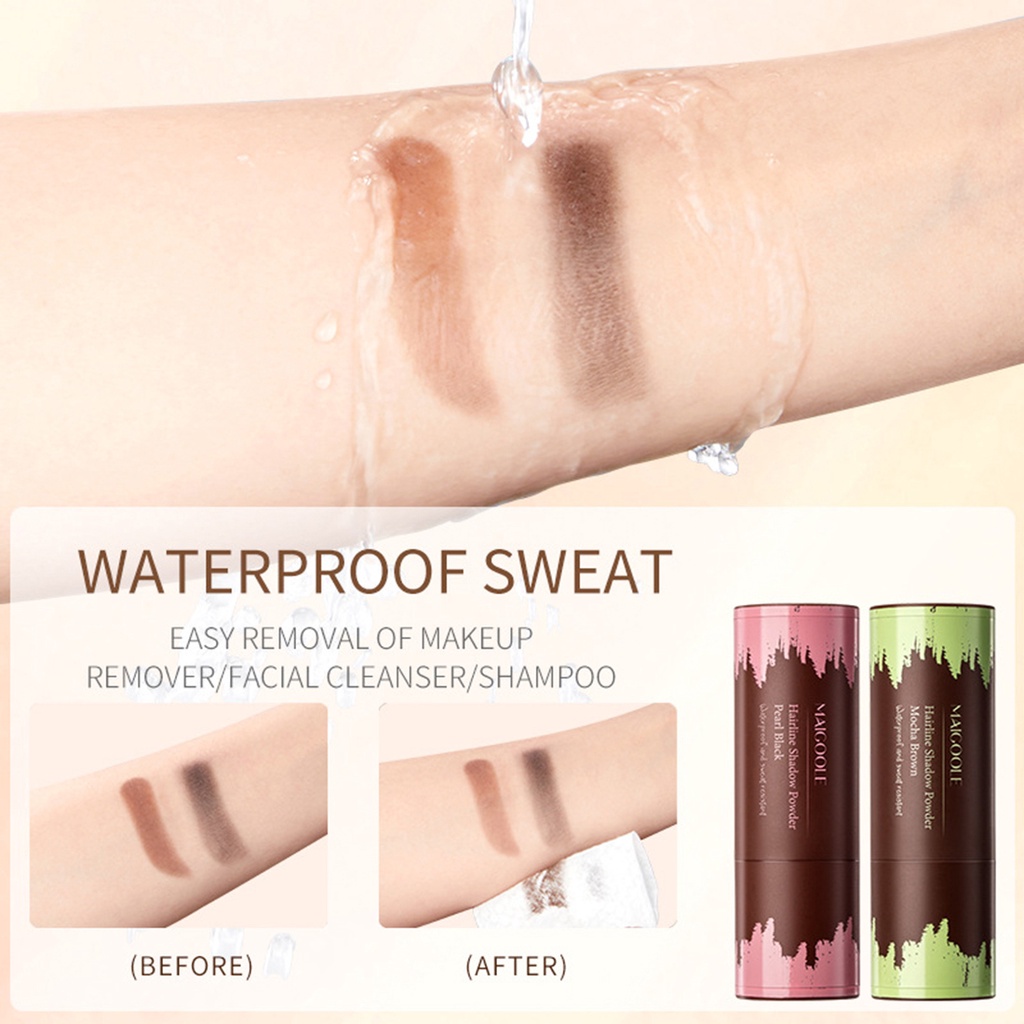 Waterproof Hairline Powder Naturally Sweat-proof Hair Chalk Black Brown ...