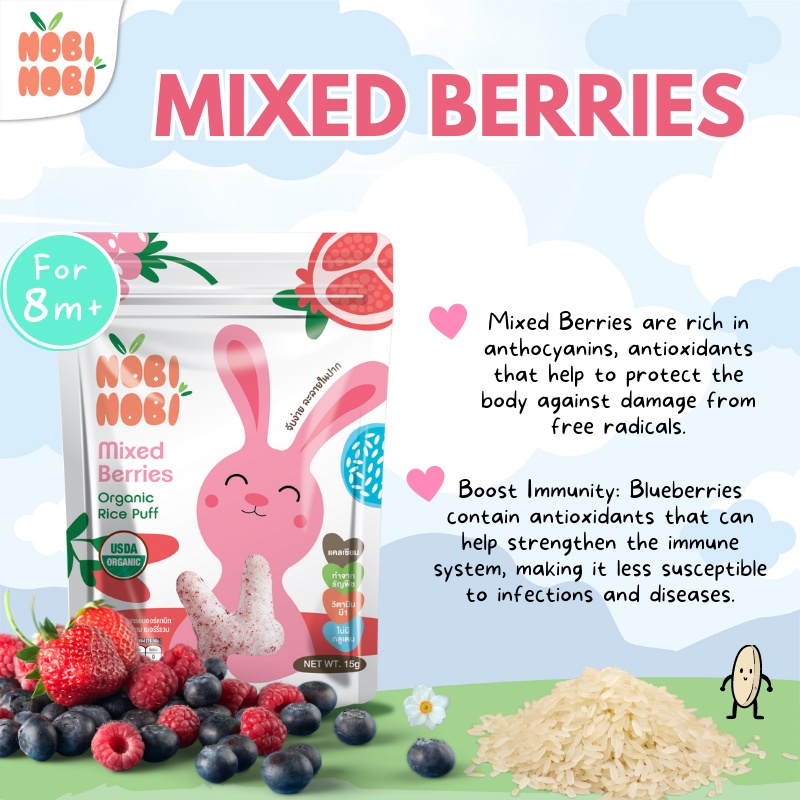 [HALAL] Nobi Nobi Organic Baby Rice Puff 40g 6m+ | 15g 8m+ | Shopee ...