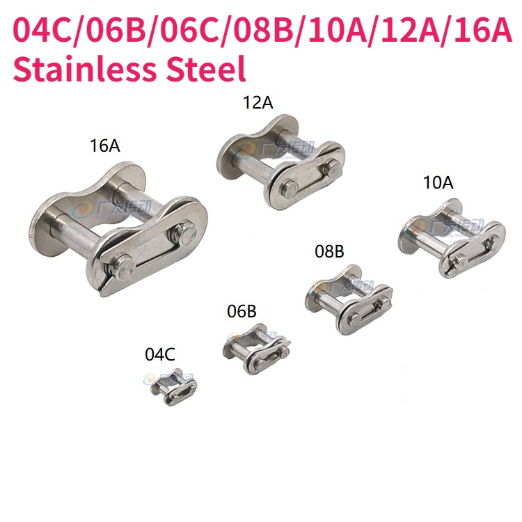1pcs 04C/06B/06C/08B/10A/12A/16A Stainless Steel Single Row Full Buckle ...