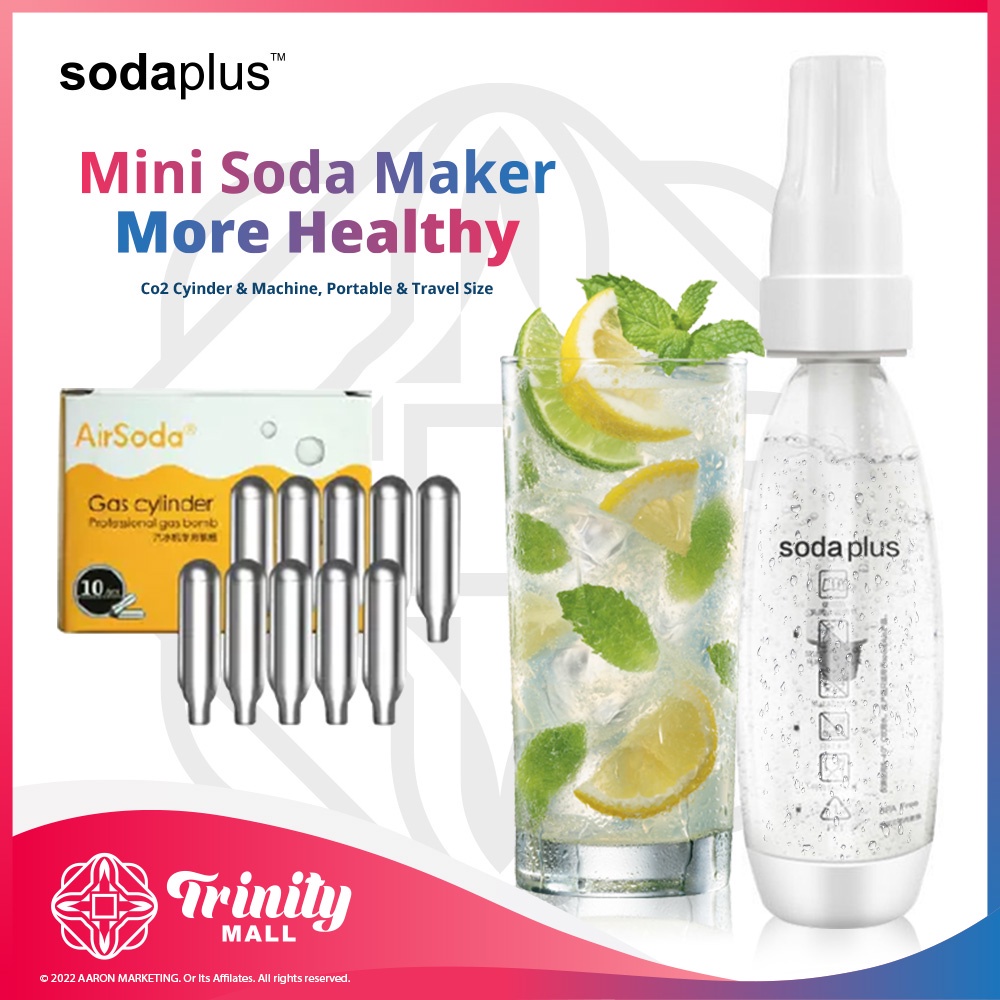 𝐓𝐑𝐈𝐍𝐈𝐓𝐘 Sodaplus Carbonate Maker Soda Plus Sparkling Soda Water Maker Soda Carbonating Cylinder ...