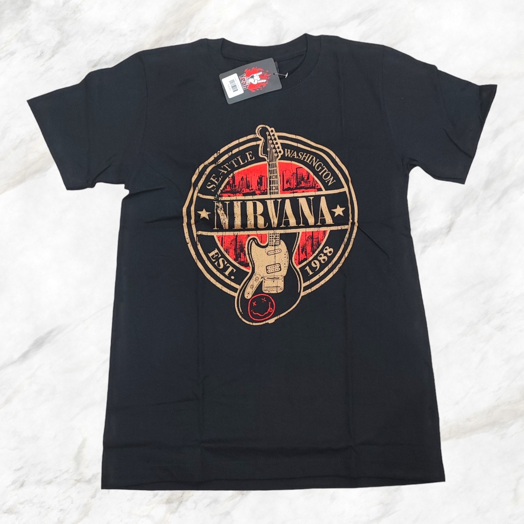 TDM 1448 Baju Nirvana Band Rock Yeah T-Shirt | Shopee Malaysia