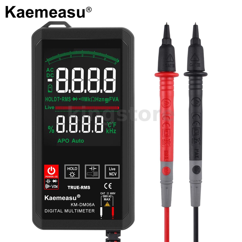 Kaemeasu KM-DM06A 6000 Counts Smart Mini Touch Digital Multimeter with ...