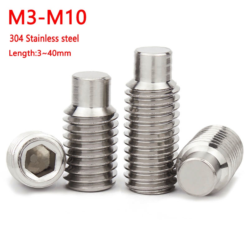 DIN915 M3 M4 M5 M6 M8 M10 304 stainless steel Allen Head Hex Hexagon Socket Set Screw with Dog ...