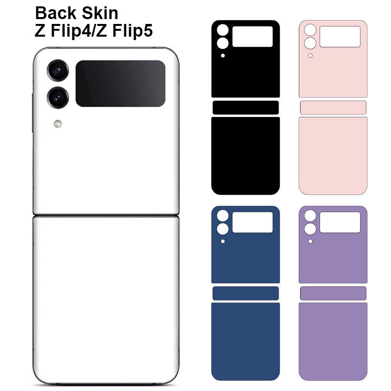 Plain Color Samsung Galaxy Z Flip 5 4 6 3 Decal Skin Back Screen ...